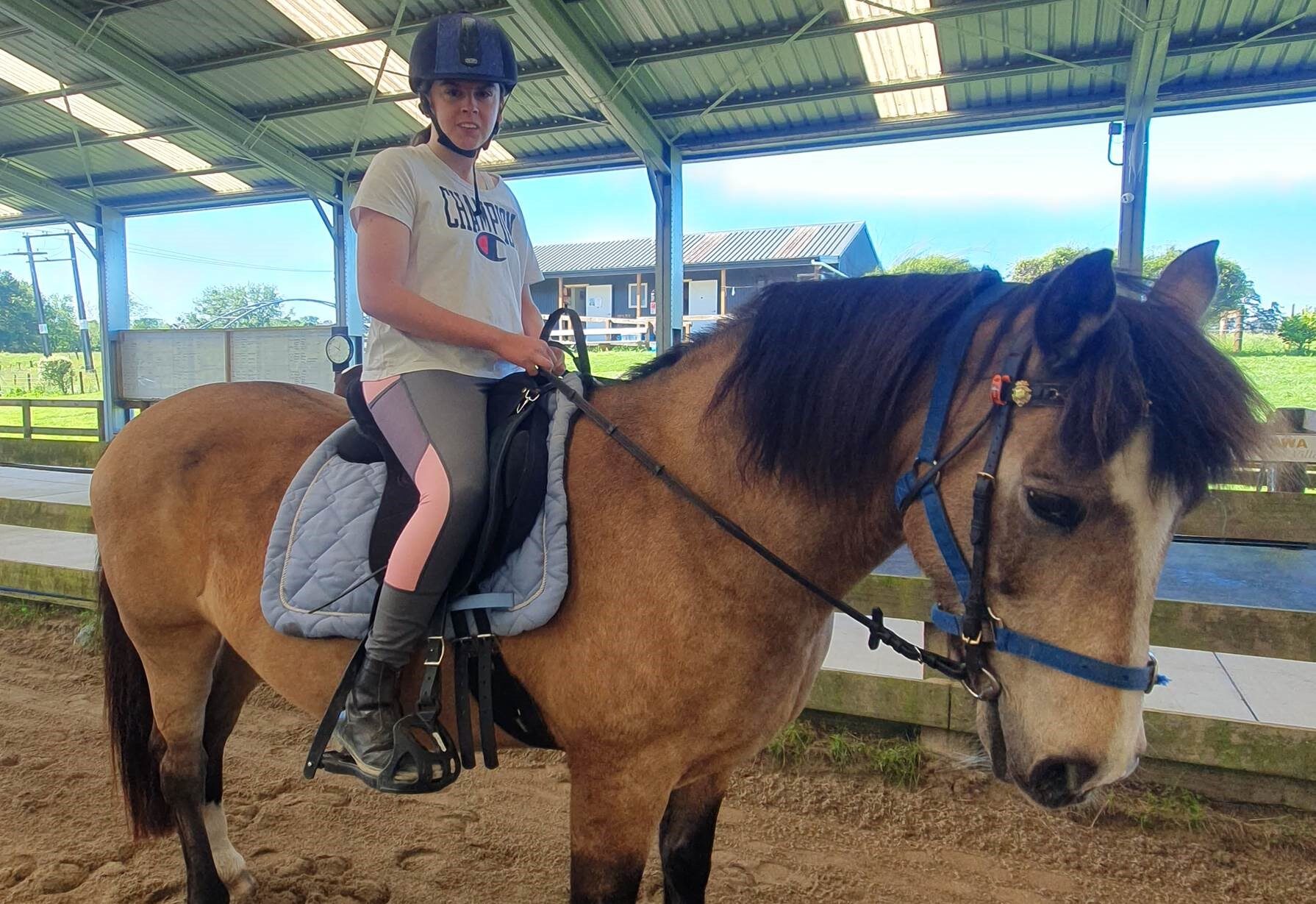 Addy gets used to change! - New Zealand Riding for the Disabled